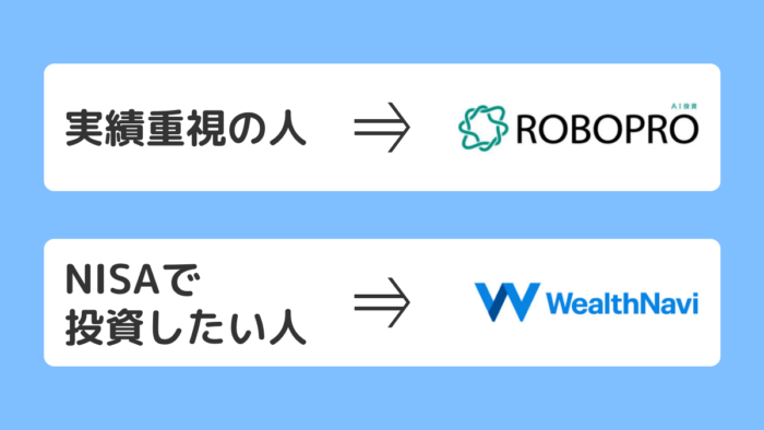 ROBOPRO(ロボプロ) VS WealthNavi (ウェルスナビ)を比較！運用戦略や実績からどっちがおすすめか解説 | HonNe（ホンネ）